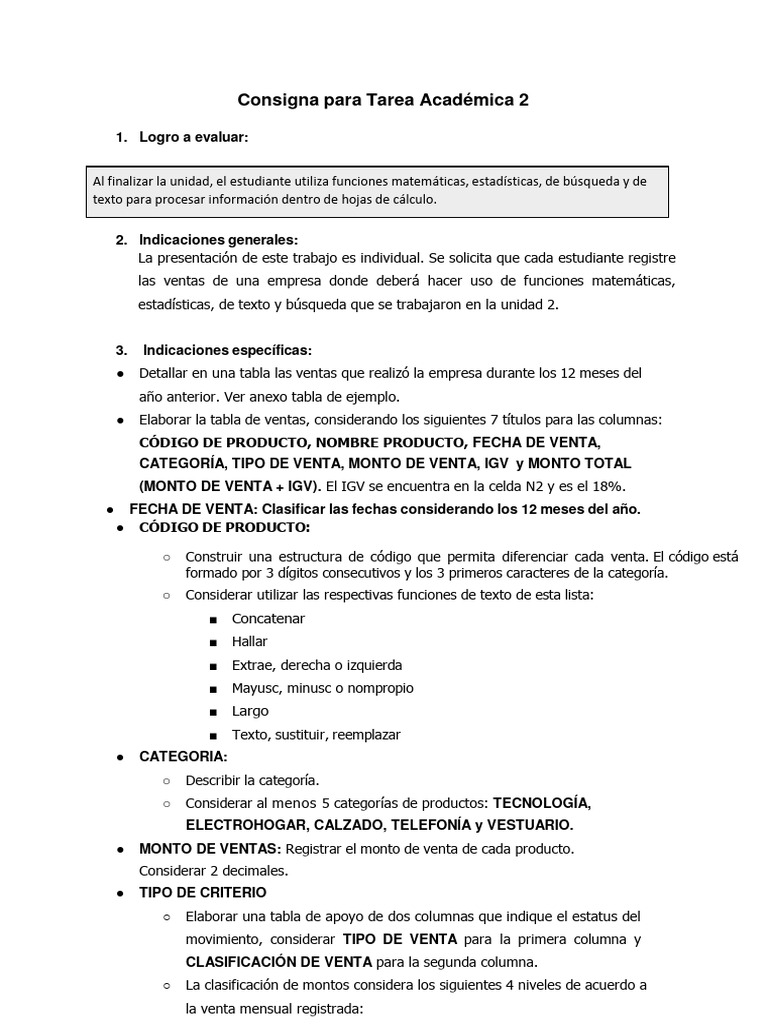 Consigna TA2 - Actualizada | PDF | Hoja de cálculo | Informática