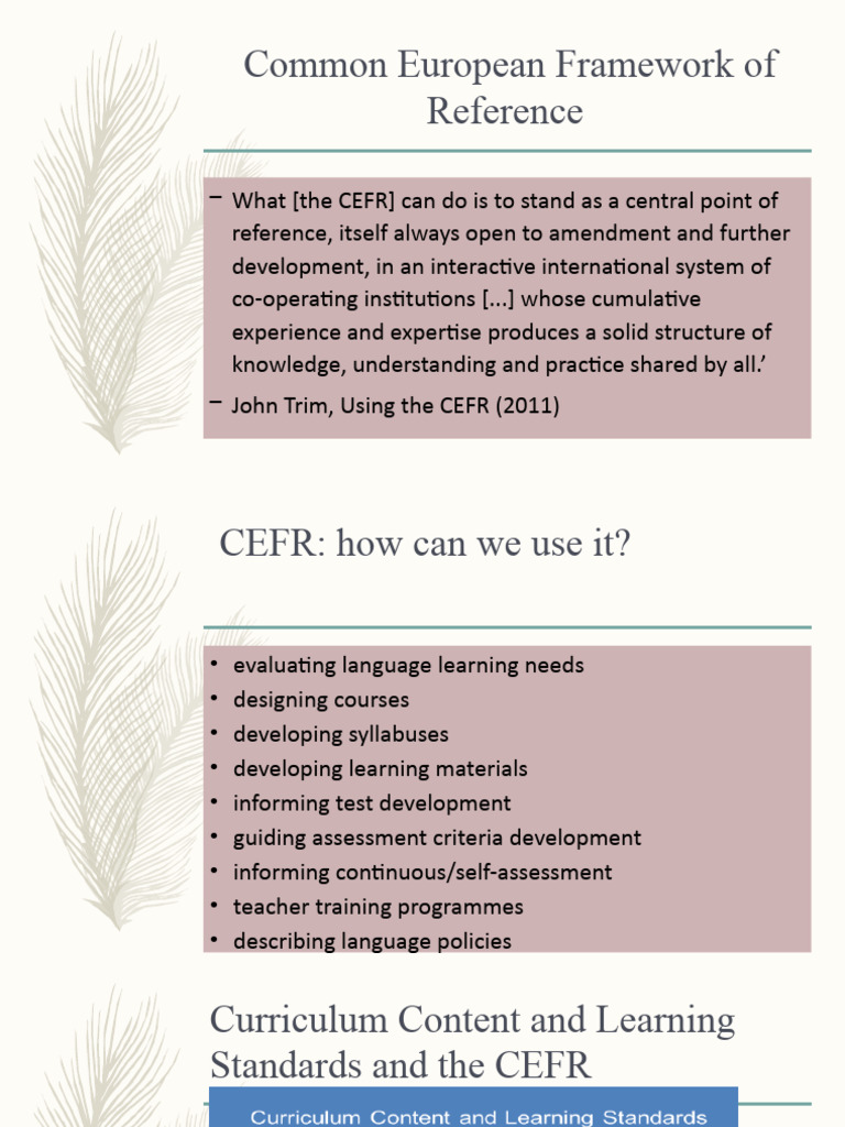 Cefr Curriculum Induction | PDF | Education Theory | Behavior Modification