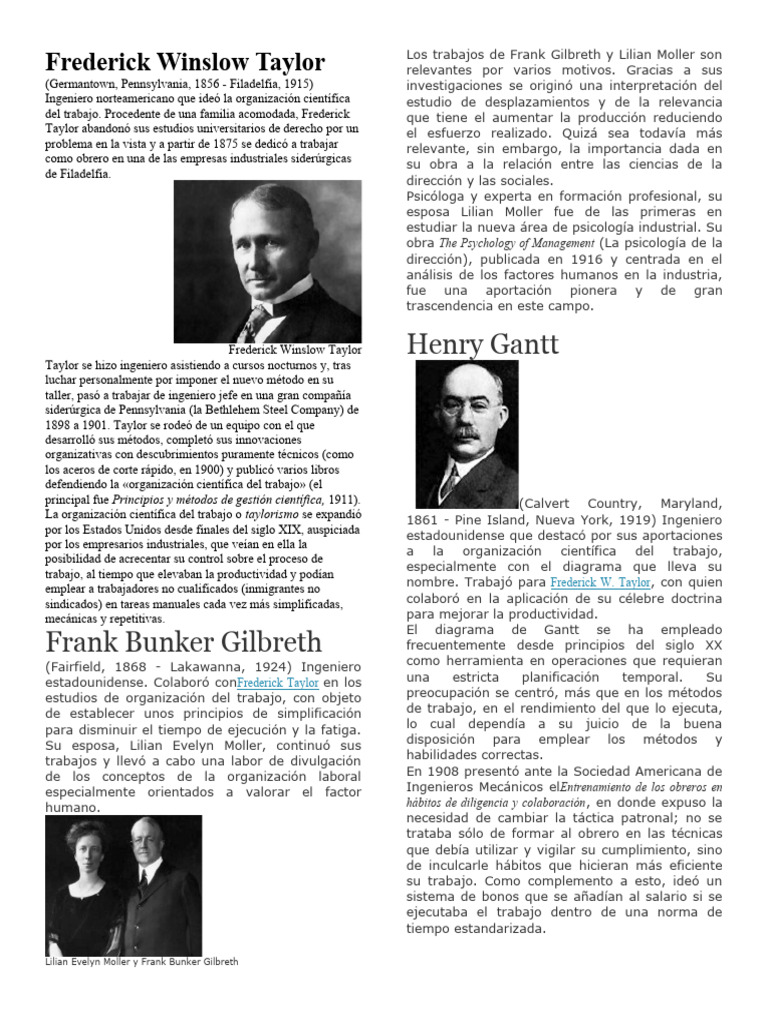 Frederick Winslow Taylor | Descargar gratis PDF | Objetivo | Max Weber
