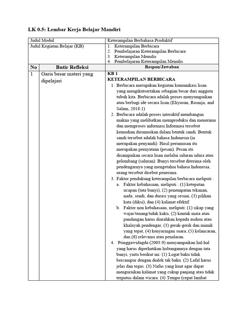 LK 5 | PDF | Karier & Perkembangan | Kajian Bahasa Asing