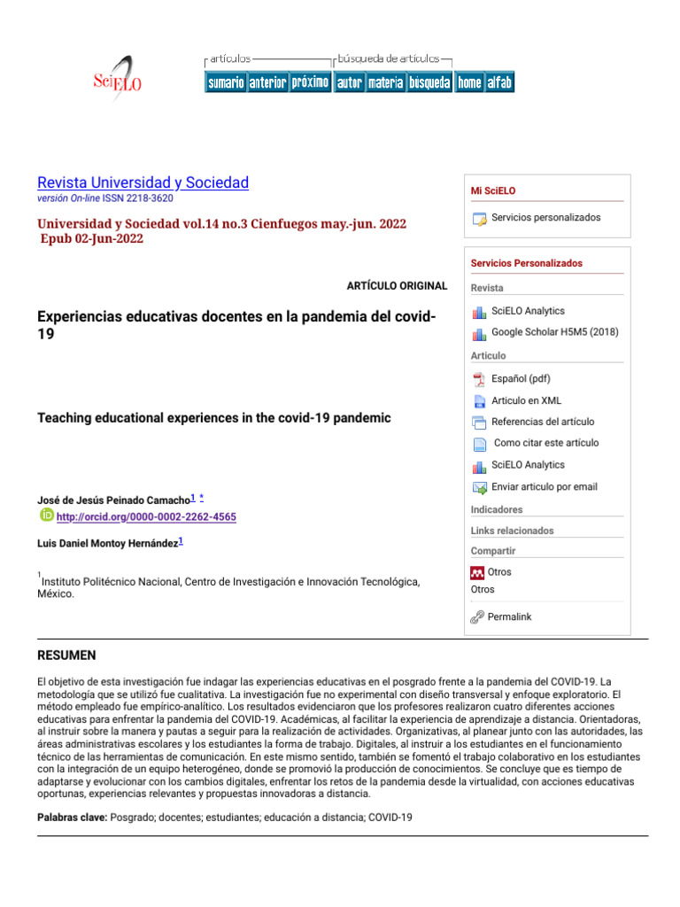Experiencias Docentes En Pandemia Pdf Maestros Aprendizaje