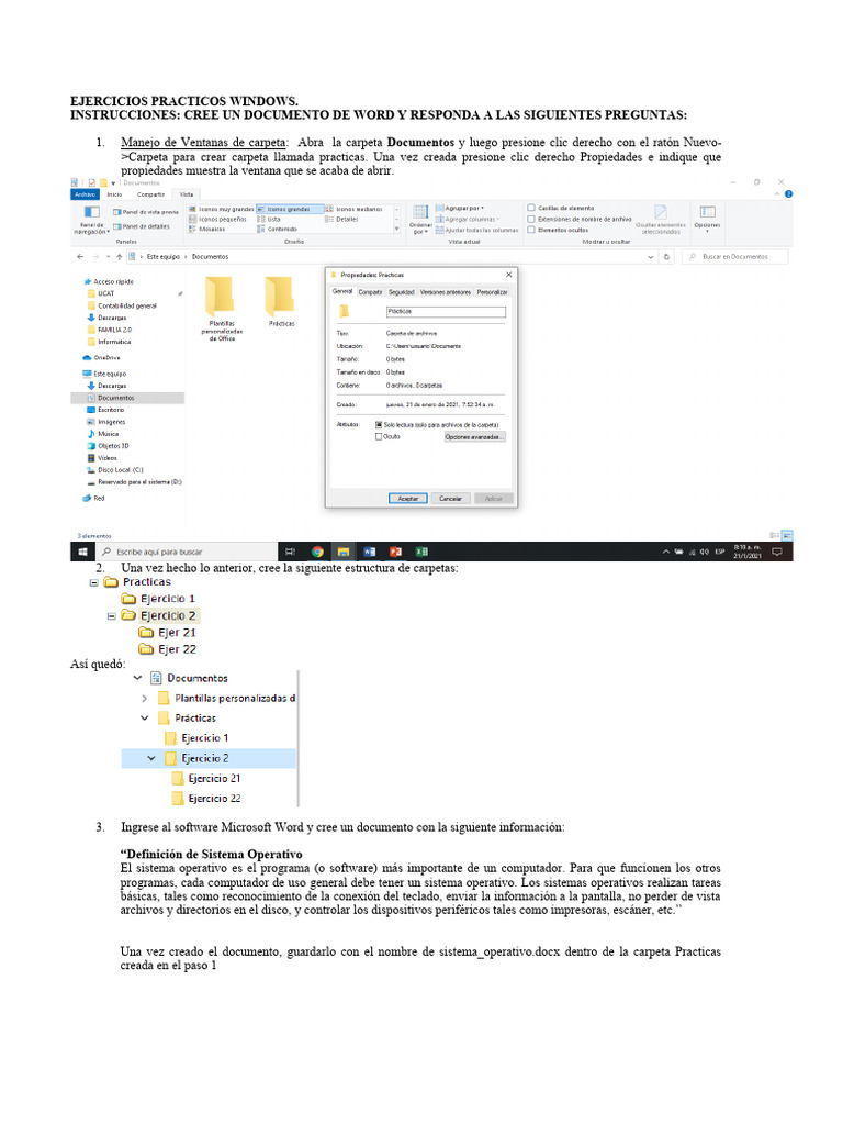 Ejercicios Practicos Windows | Descargar gratis PDF | Archivo de computadora | Usuario (informática)