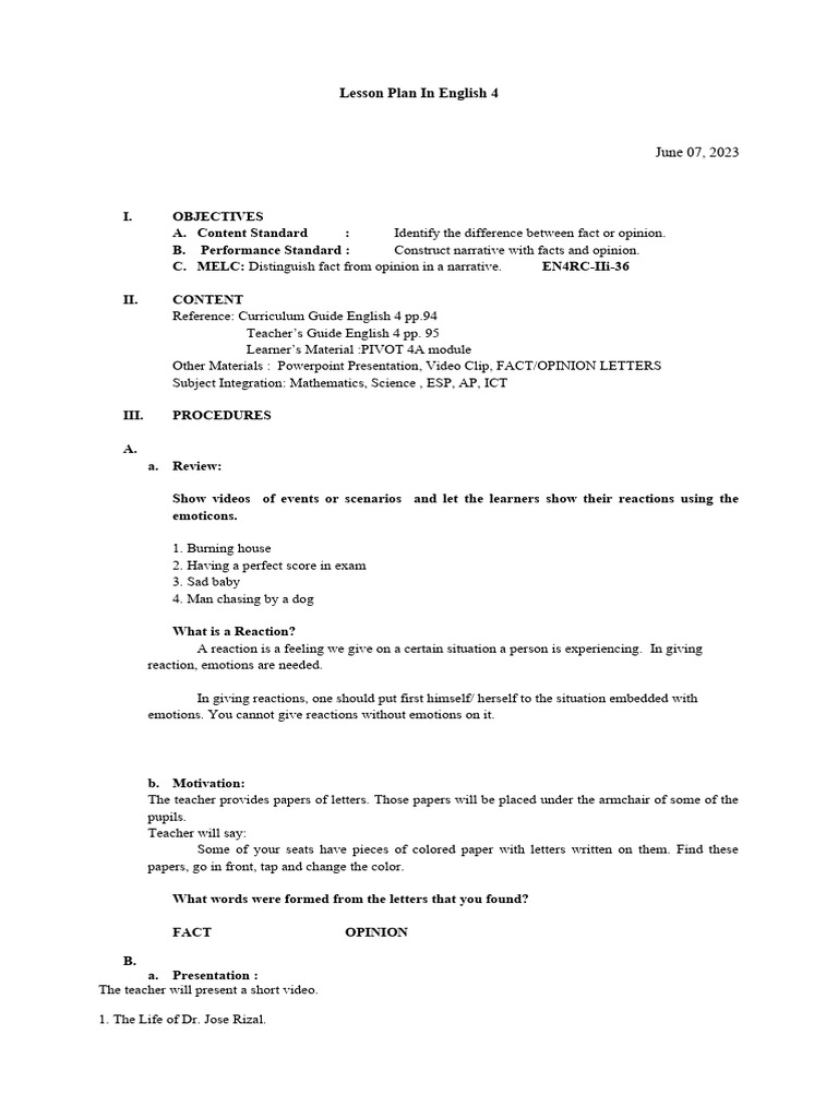 Cot # 2-Lesson Plan | Download Free PDF | Butterfly | Insects