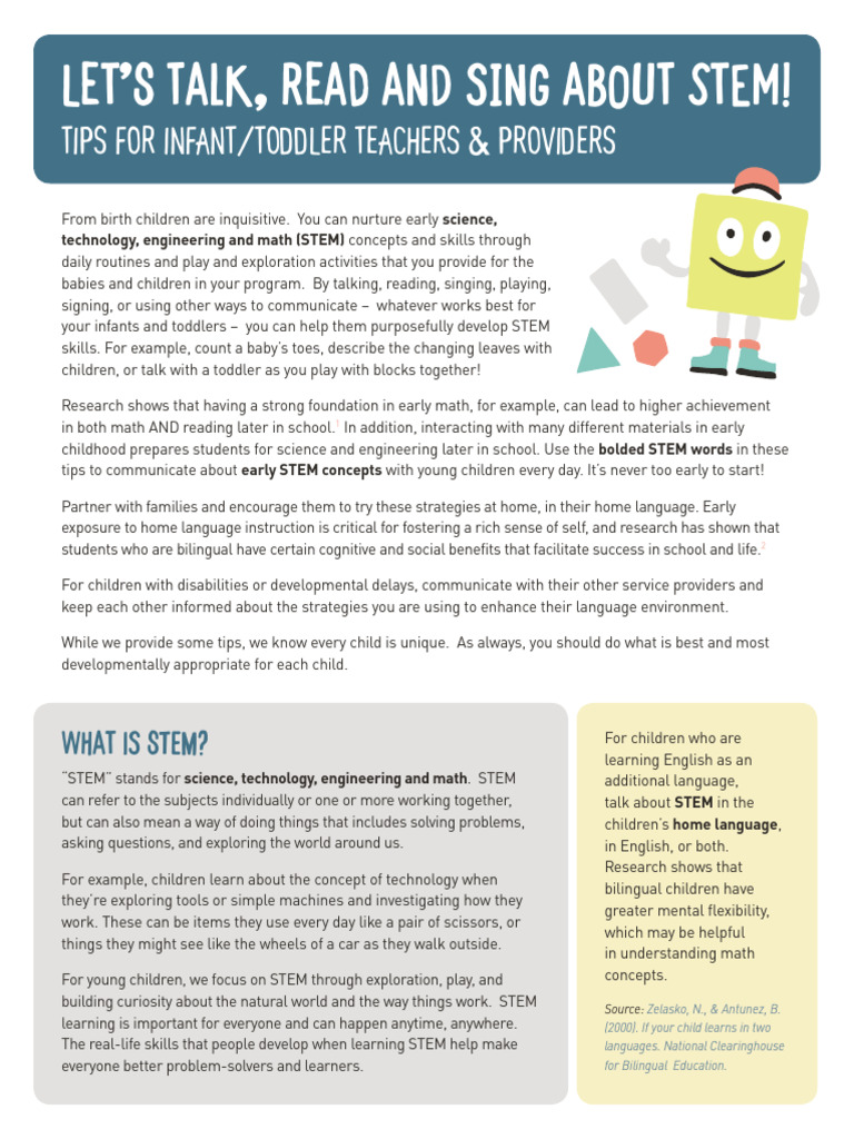 Stem Toolkit Infant Toddler Teachers | PDF | Shape | Science, Technology, Engineering, And ...