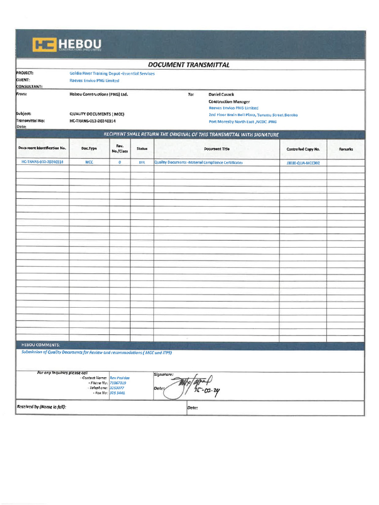 J3080 HC QUA MCC 002 - Material Compliance Certificates - Compressed ...