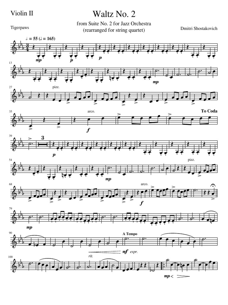 Violin 2 | PDF | Chamber Music | String Instruments