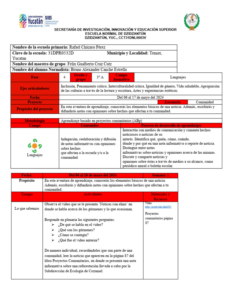 Aprendiendo a Escribir Noticias en Clase | PDF | Escuelas | Aprendizaje ...