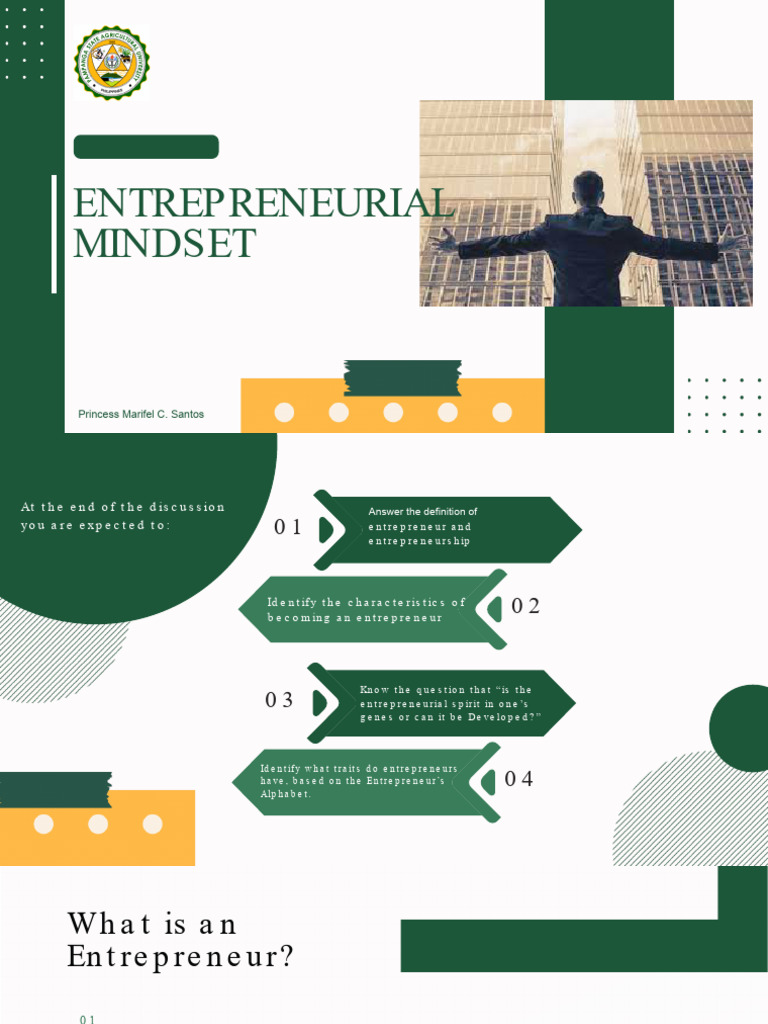 Understanding Entrepreneurial Mindset | PDF | Wellness