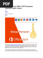 Cara Aktivasi Mengaktifkan Microsoft Office 2019 Tanpa Product Key | PDF