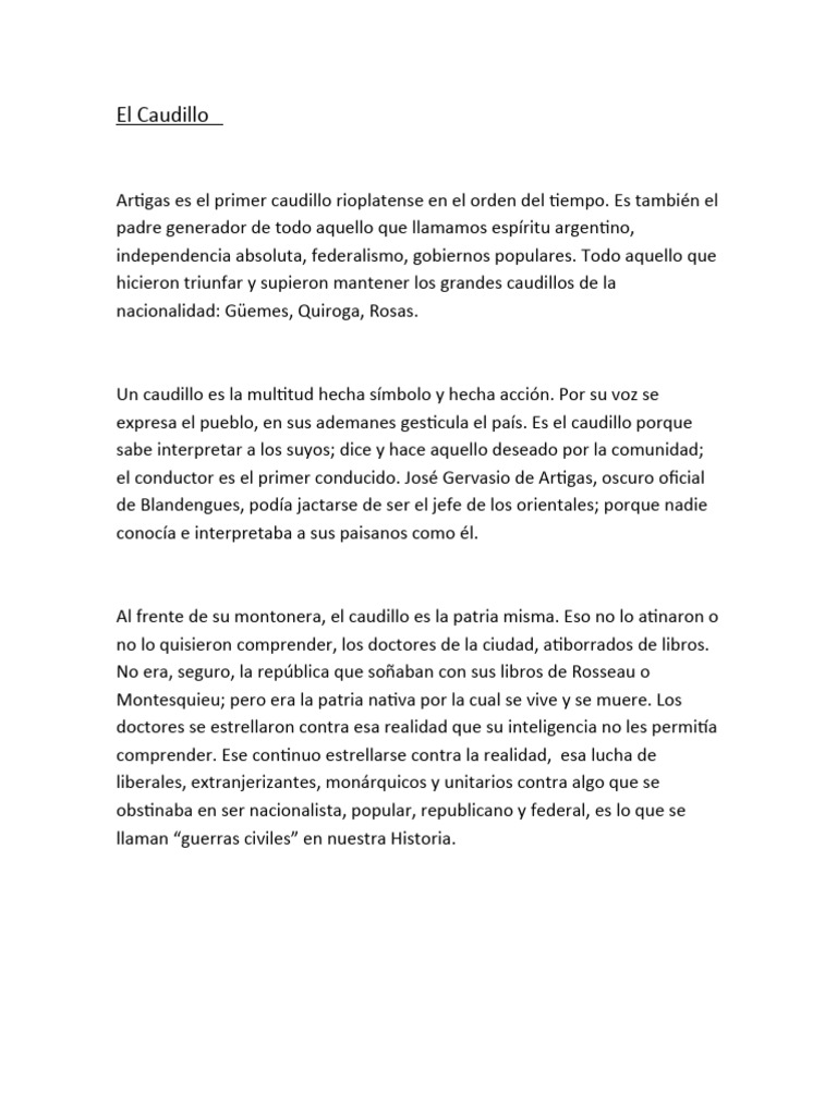 El Caudillo, Definición | PDF