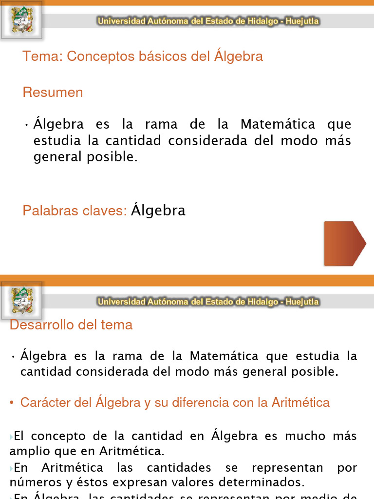 Conceptos Básicos Del Álgebra Roxana Sifuentes | PDF | Álgebra ...
