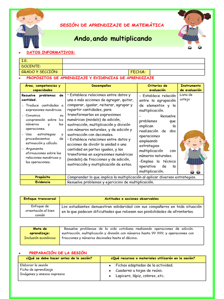Ando Ando Multiplicando | PDF | Multiplicación | Evaluación
