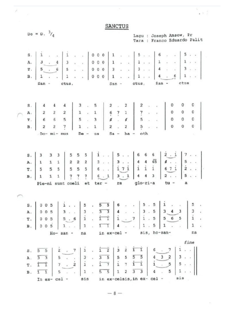 Sanctus Pdf