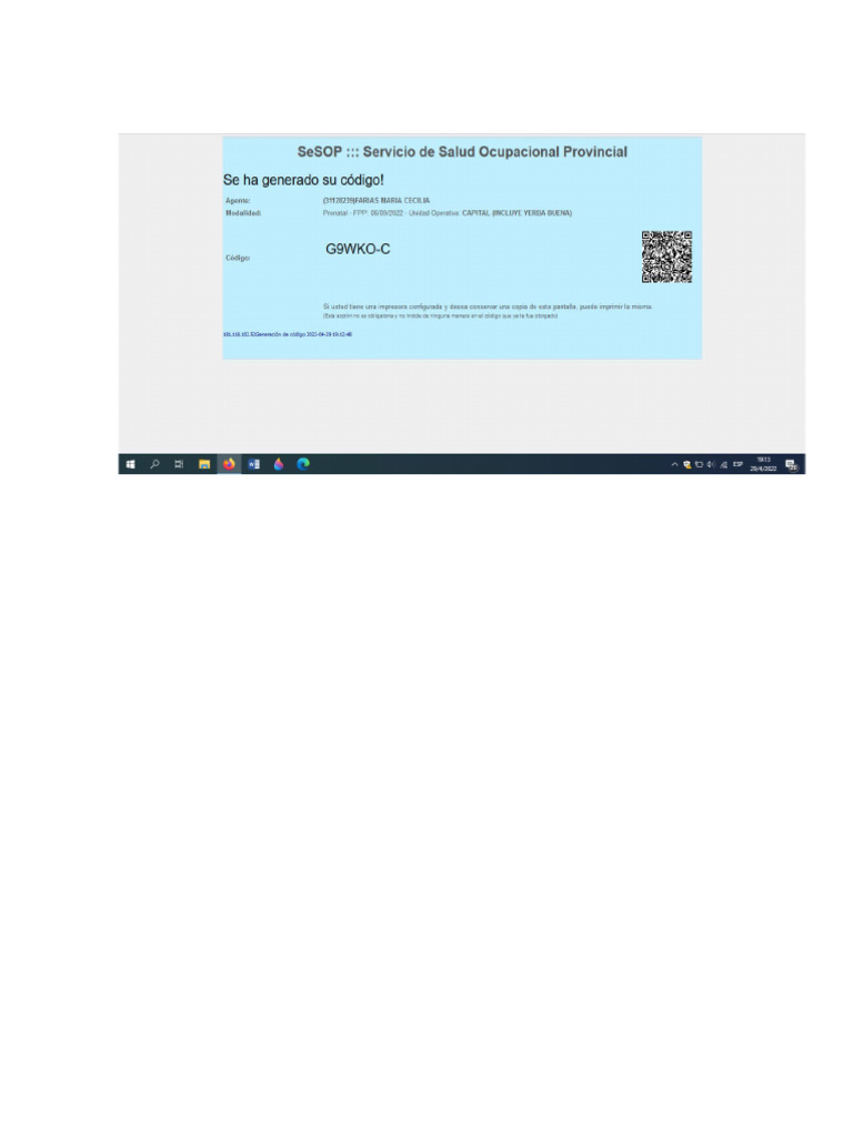 Prenatal Sesop Modelo | PDF
