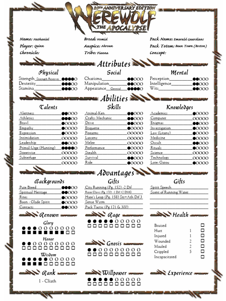 Nathaniel Werewolf | PDF