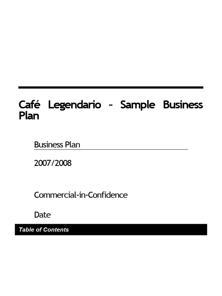 Sample Cafe Business Plan | Download Free PDF | Franchising | Coffeehouse