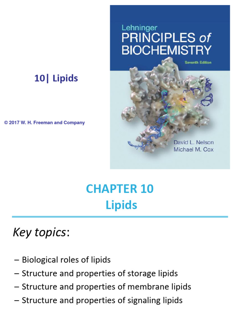 Lehninger PPT ch10 Wsuh 2024 | PDF | Fatty Acid | Lipid