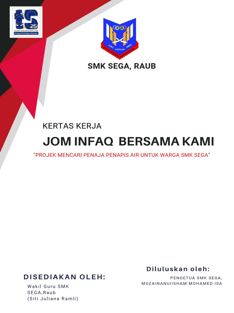 Kertas Kerja Penapis Air Jom Infaq | PDF