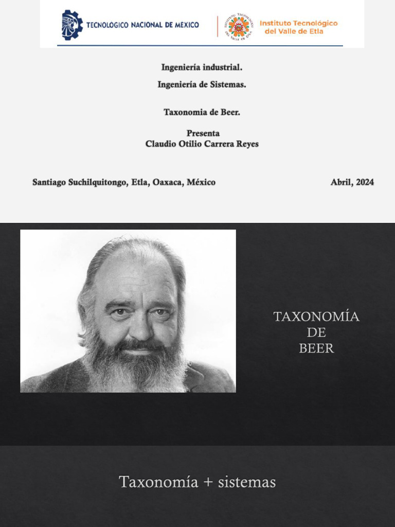 Taxonomia de BEER | PDF | Cibernética | Complejidad