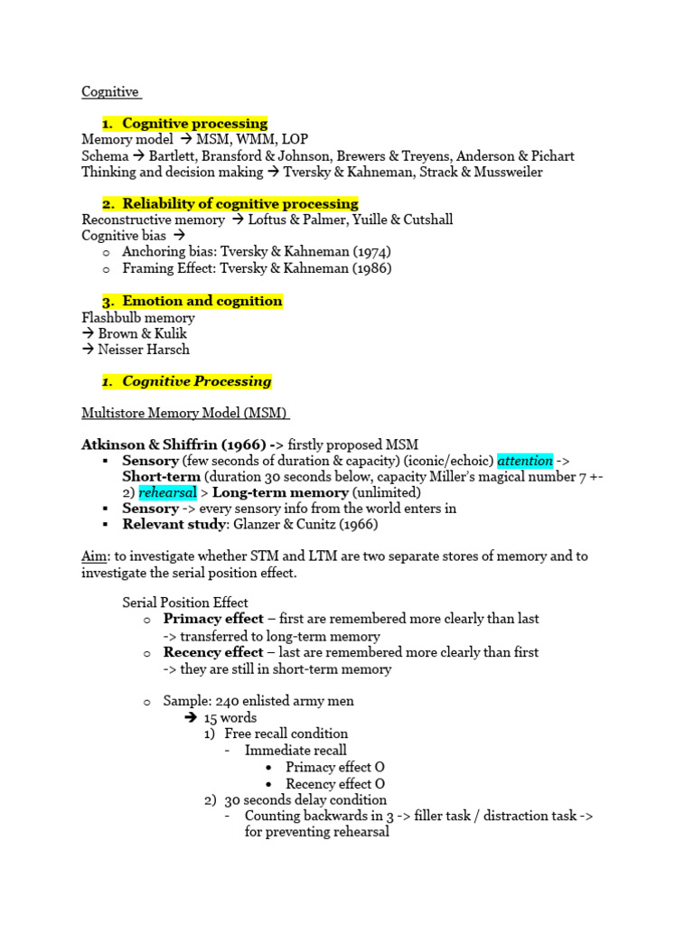 Cognitive | Download Free PDF | Memory | Heuristic