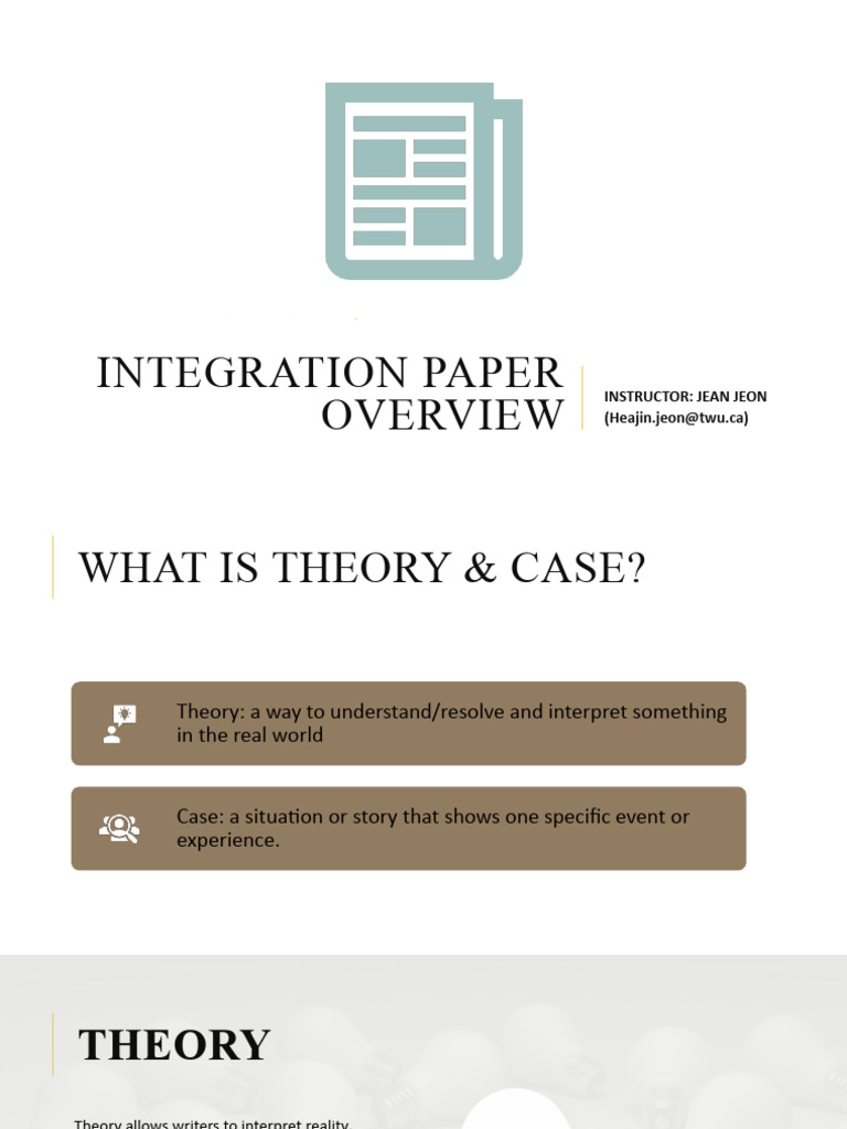 Integration Paper Overview SU24 Updated | PDF | Theory | Paragraph