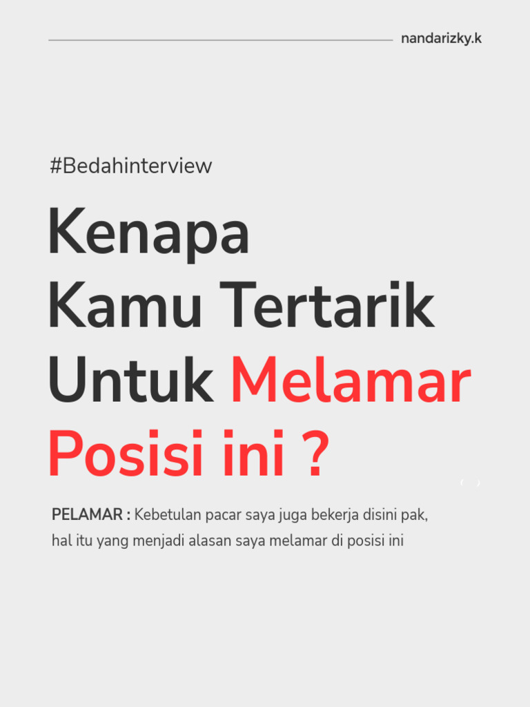 Tips Interview Kerja | PDF