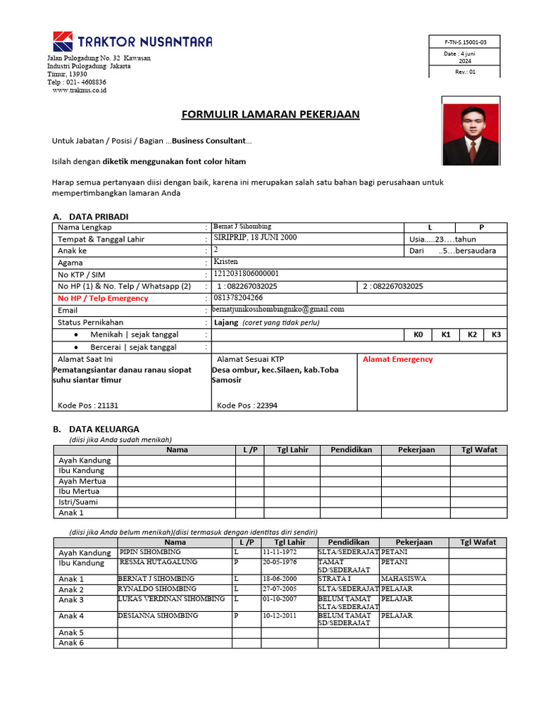 FLK Traktor Nusantara - Nama Lengkap | PDF