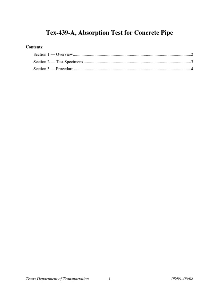 ASTM 439-Absorption Test | Download Free PDF | Concrete | Water