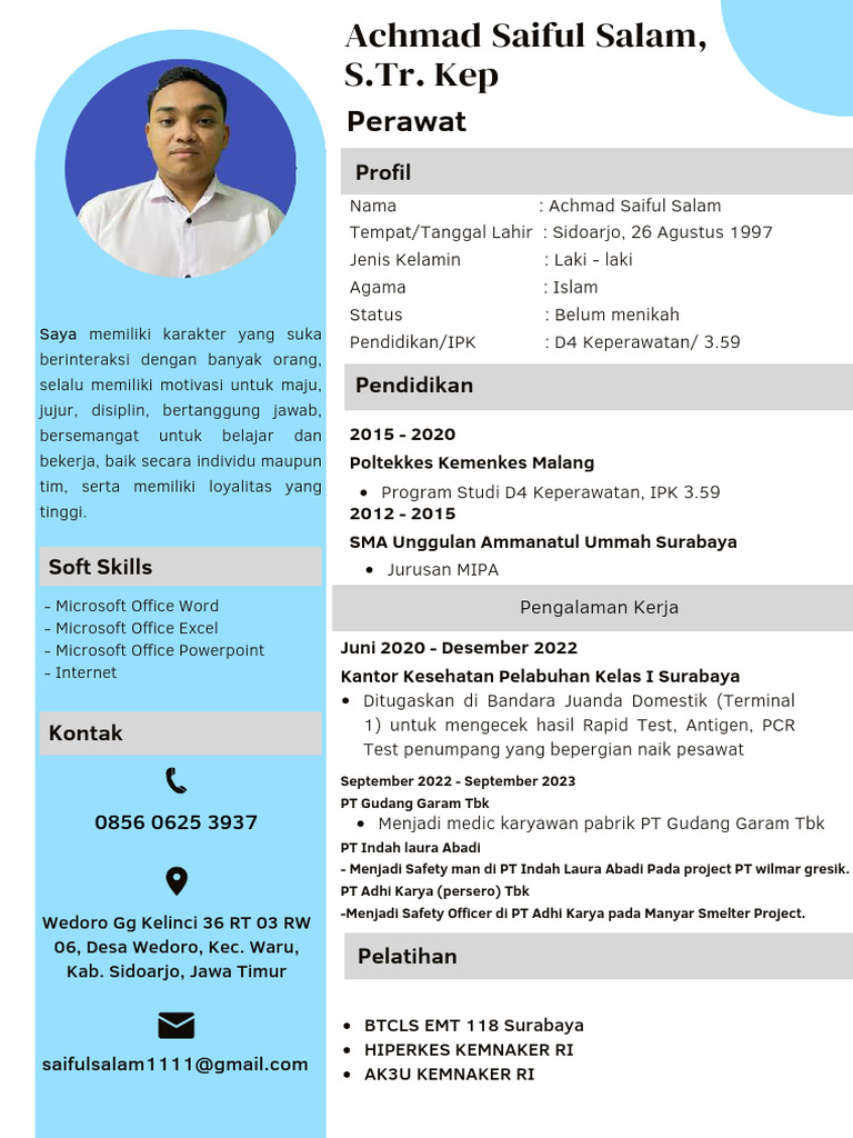 CV Achmad Saiful Salam | PDF