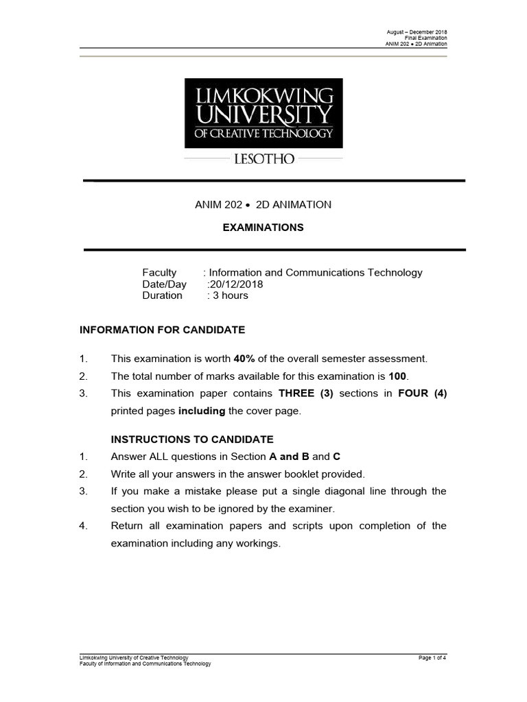 (ANIM 202)2D Animation | PDF | Adobe Photoshop