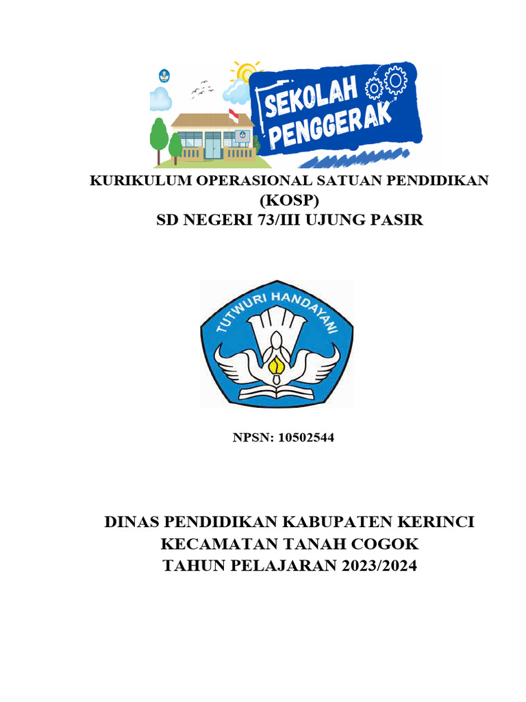 Kurikulum Operasional SDN 73 | PDF