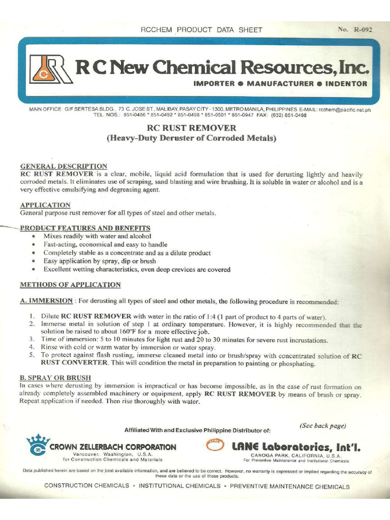 RC Rust Remover | PDF