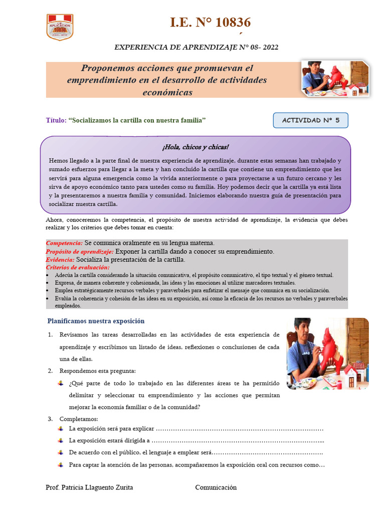 Exp. 8 - Act. 5 | PDF | Aprendizaje | Comunicación