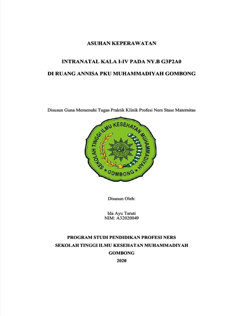 PDF Askep 1 Persalinan A32020049 Ida Ayu Taruti Compress | PDF
