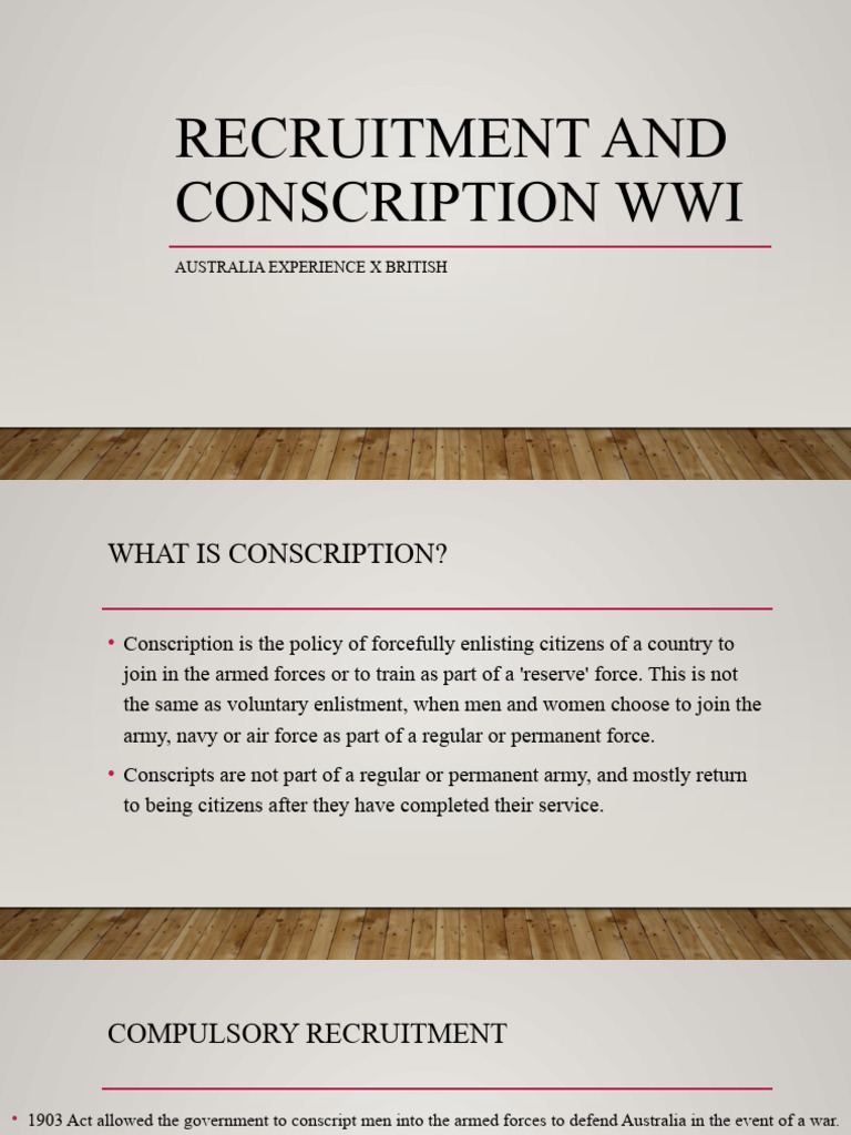 Conscription and The Entry of US On WWI | PDF | Conscription | Australia