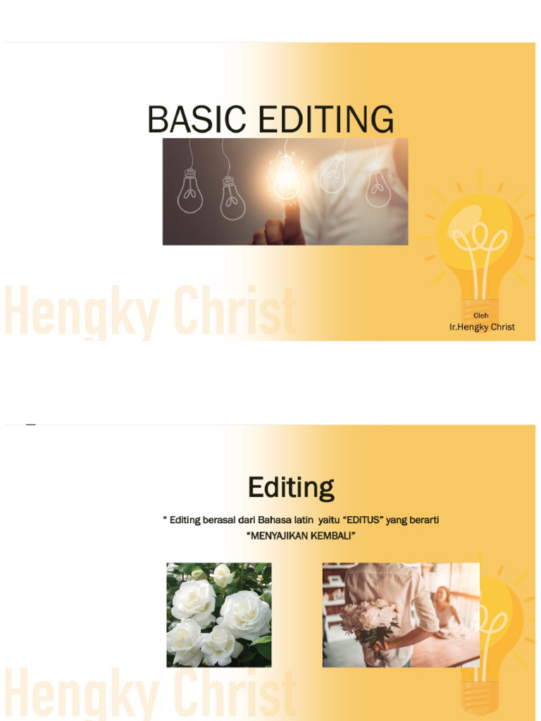 Modul Ajar Basic Editing Video 2024 | PDF
