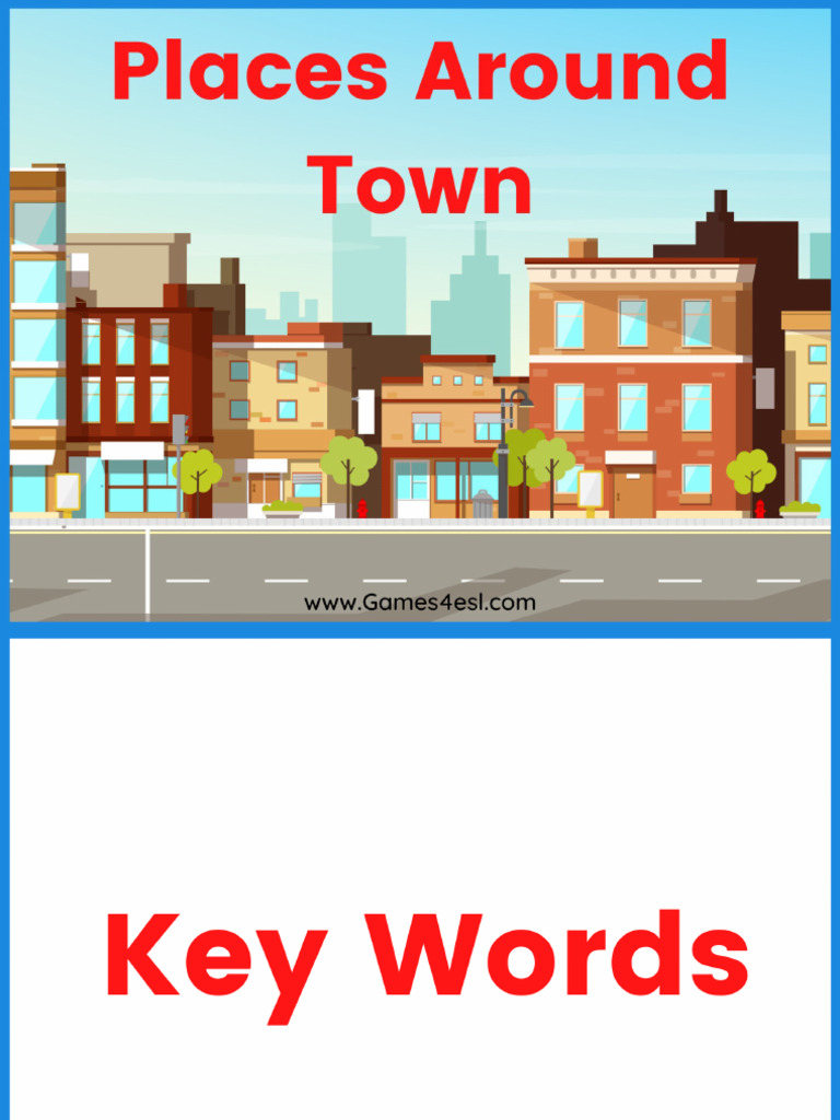 Places Around Town Vocabulary | PDF