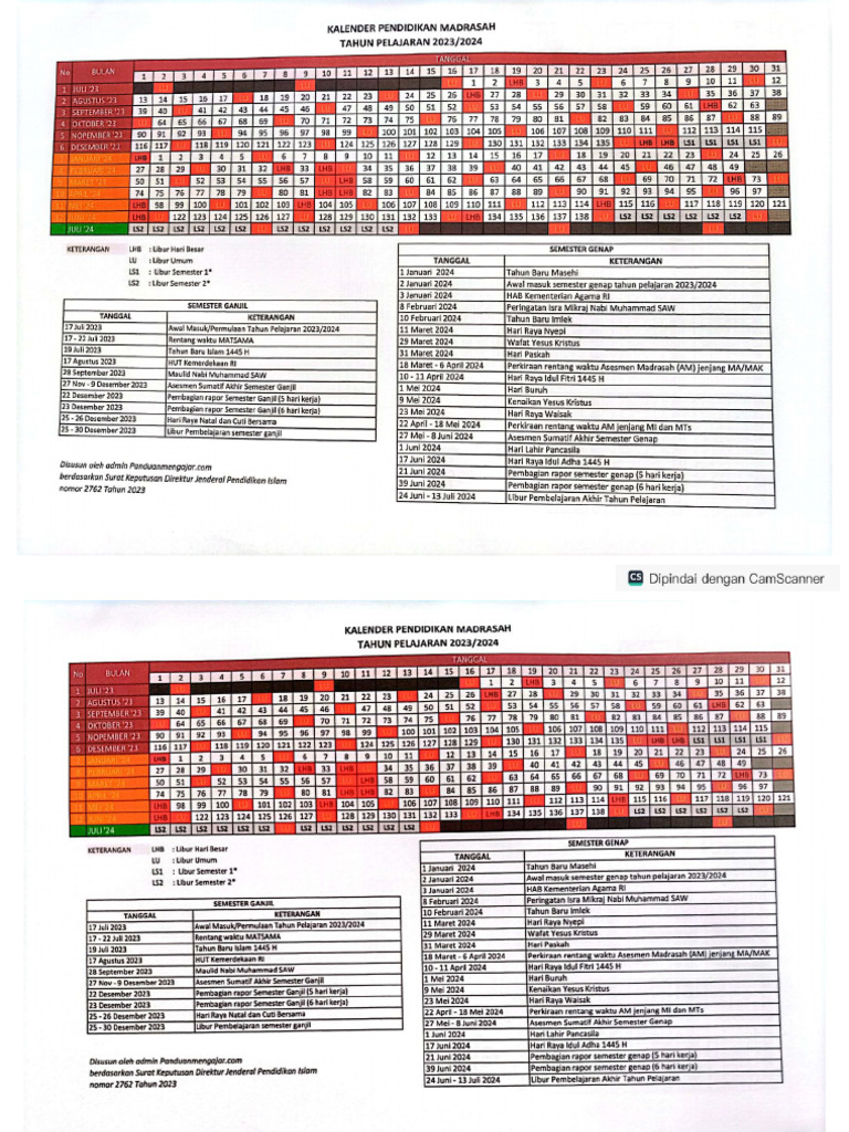 Kalender Pendidikan Al Falah | PDF