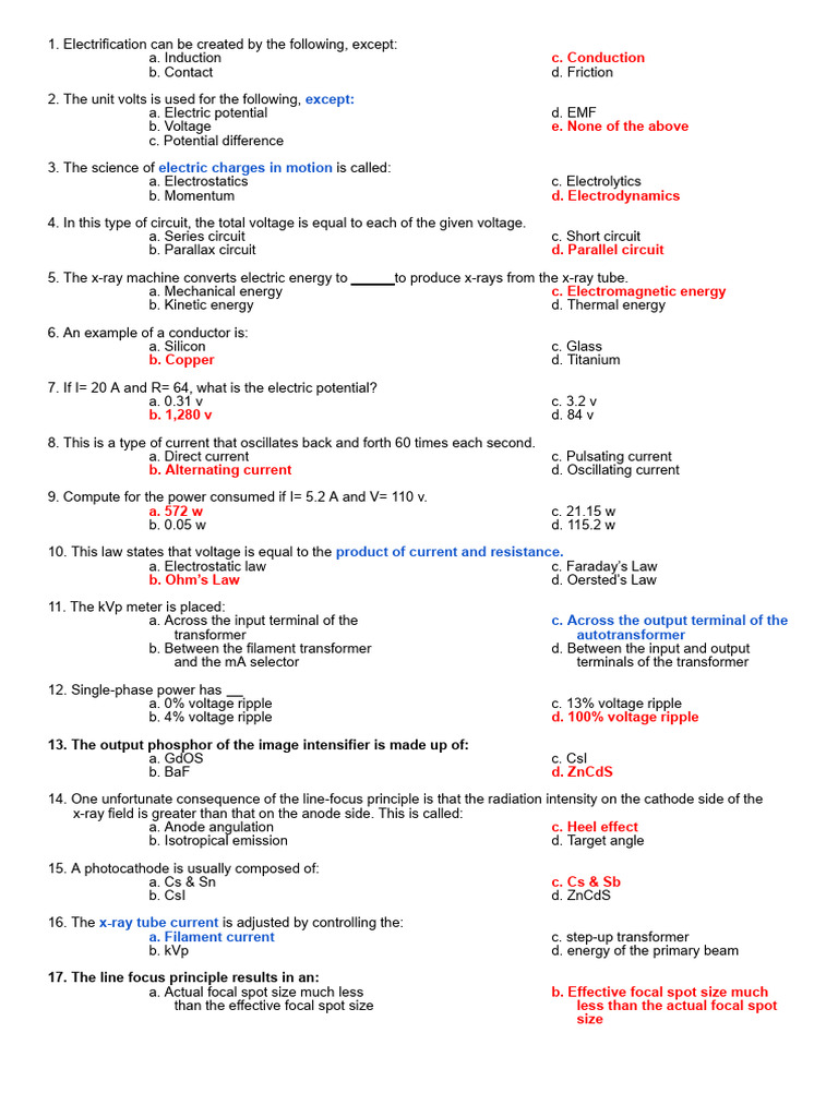 Iem Practice Exam | PDF | Transformer | X Ray