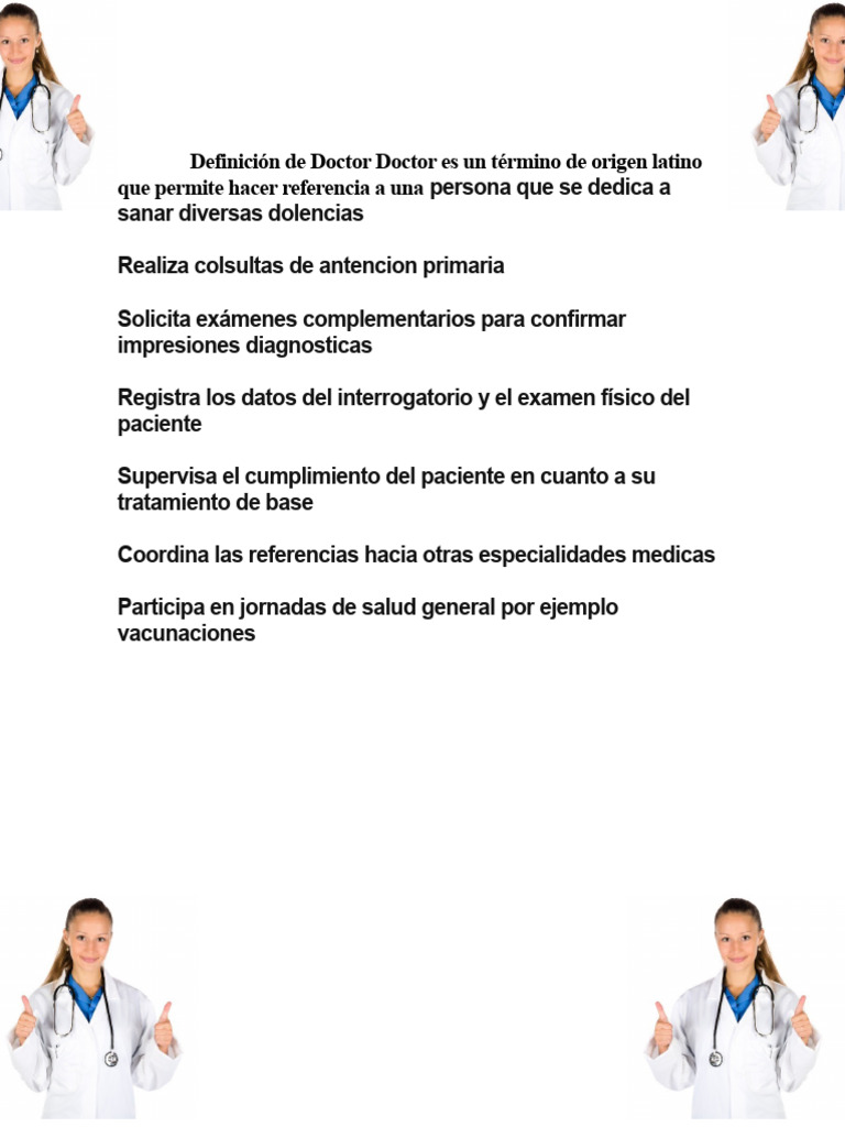 Definición de Doctor Doctor es un término de origen latino que permite ...