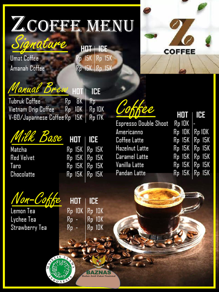 Coffe Menu: Signature Coffee | PDF