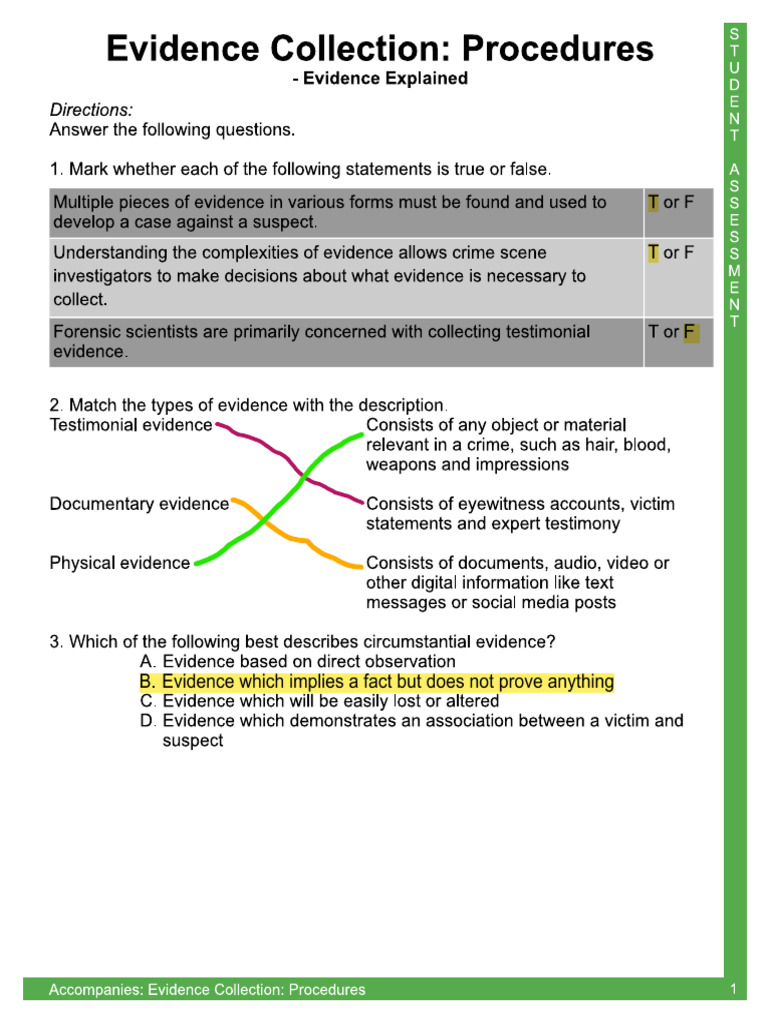 Assessment II - Evidence Explained | PDF