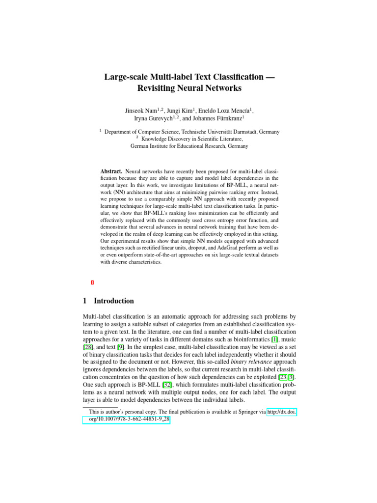 NN MLC Ecml2014 Camera Ready | PDF | Support Vector Machine ...