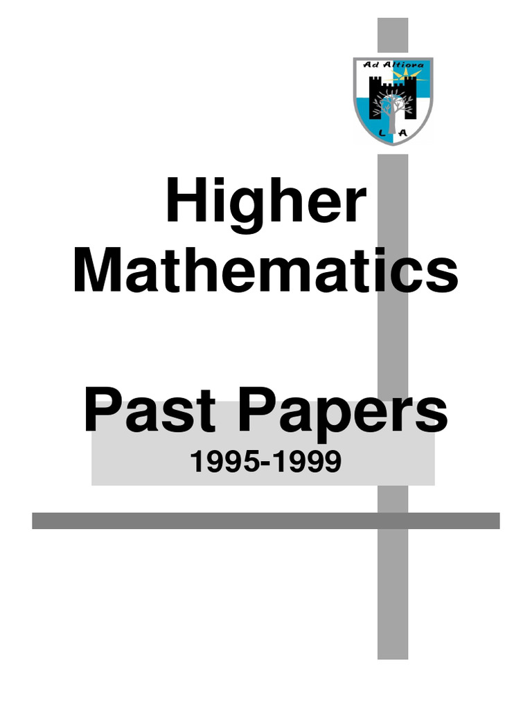 1995-1999 Higher Maths GCSE Papers | PDF | Elementary Mathematics ...