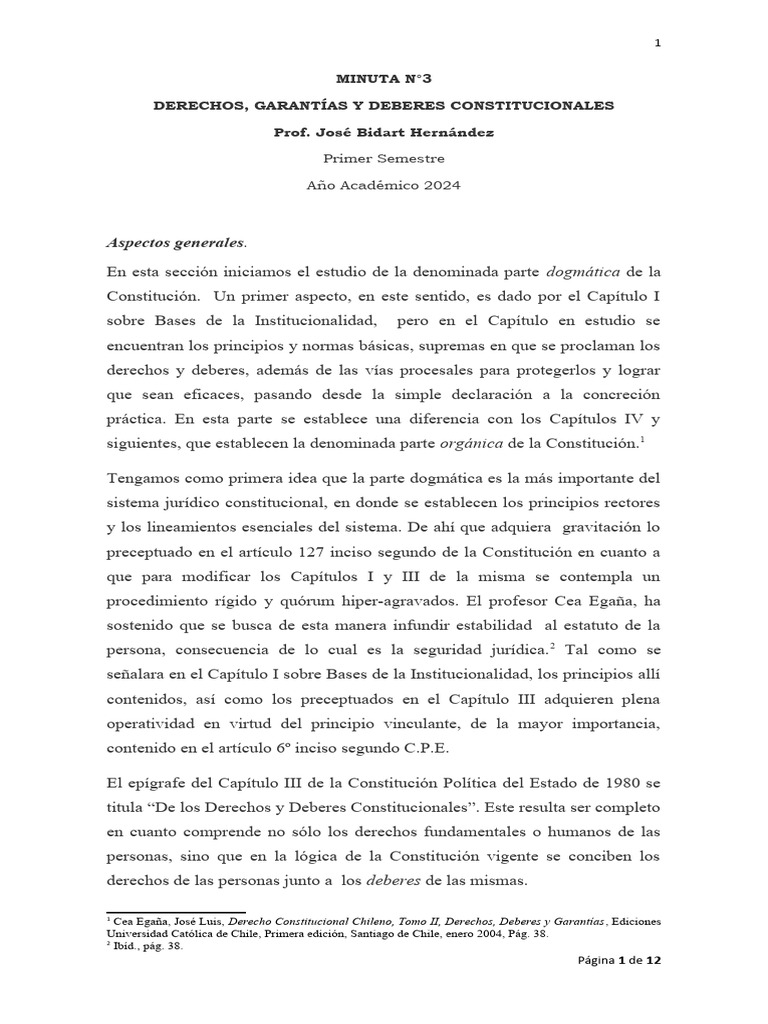 Derechos y Deberes Constitucionales | PDF | Constitución | Derechos