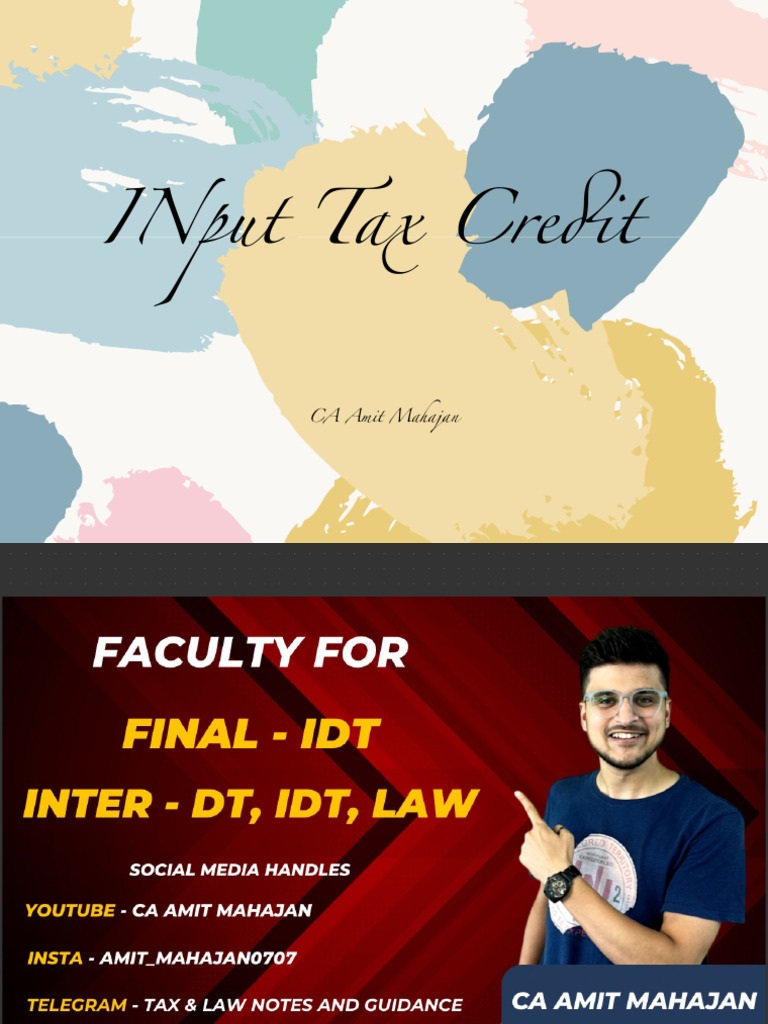 ITC Class Notes - InTER - CA Amit Mahajan | PDF | Trade | Money