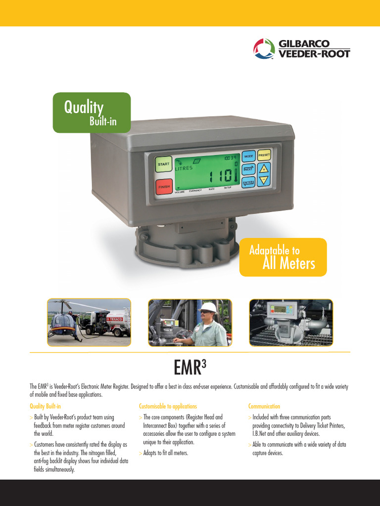 Veeder-Root EMR3 Electronic Meter Register | PDF | Flow Measurement ...