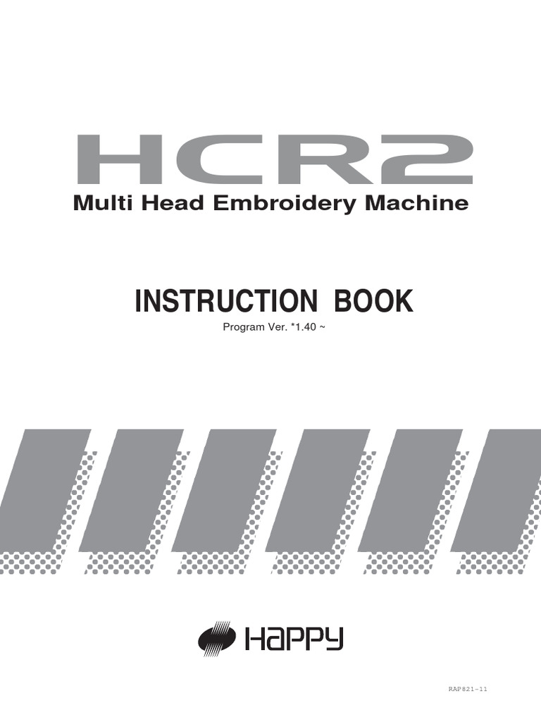 Manual Operators Hcr2 Version14 | PDF | Screw | Embroidery