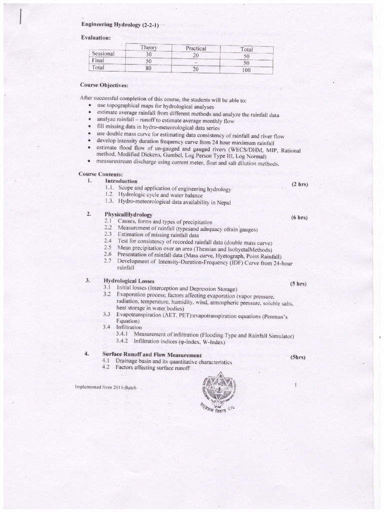 Syllabus V Pokhara University BDH | PDF
