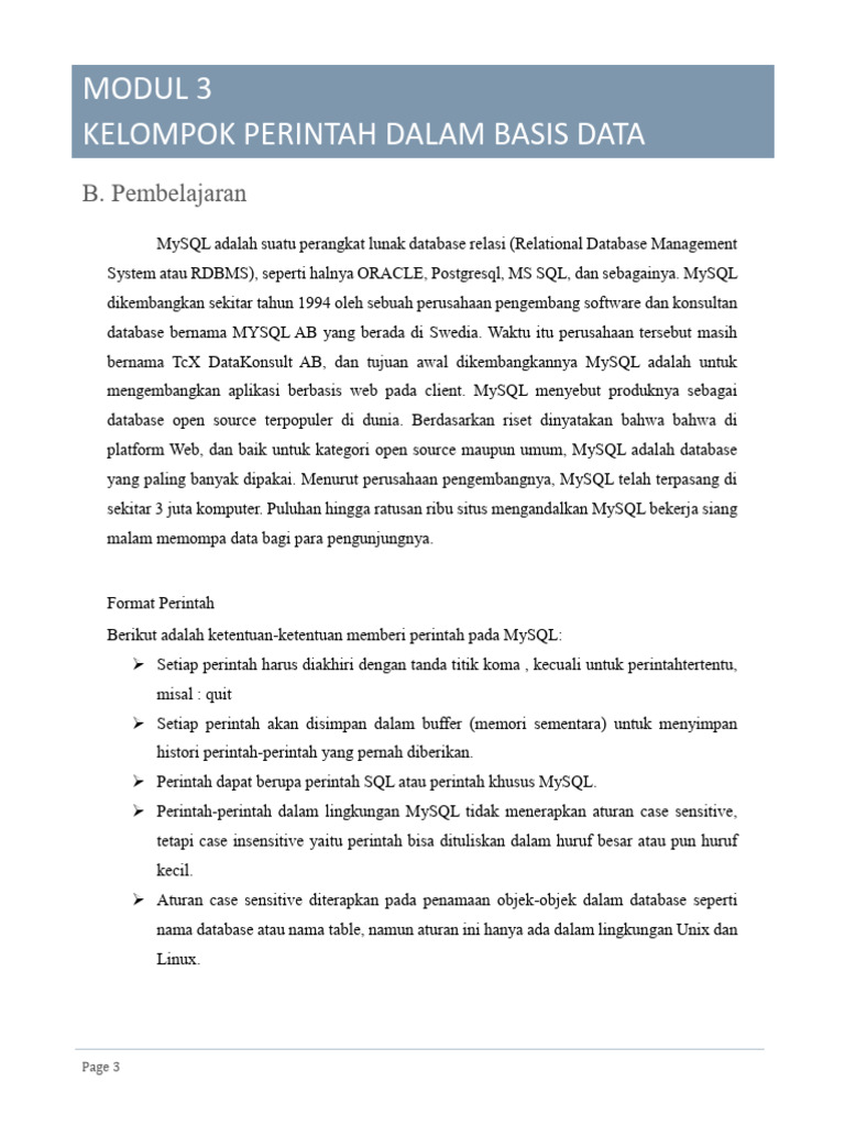 MODUL Database 2 | PDF